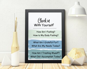 Check in With Yourself Poster - Etsy