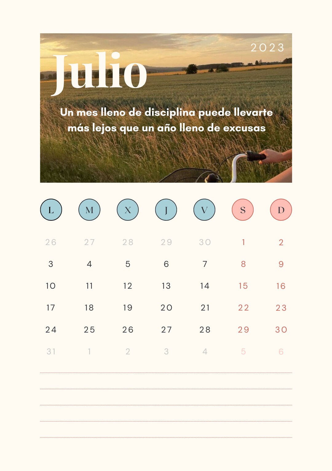 2023 Printable Calendar / Printable Calendar 2023 in Spanish - Etsy