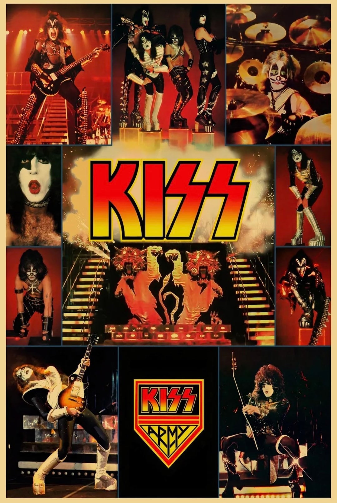 Kiss Bands A4 Poster and Prints Art Prints Framed - Etsy