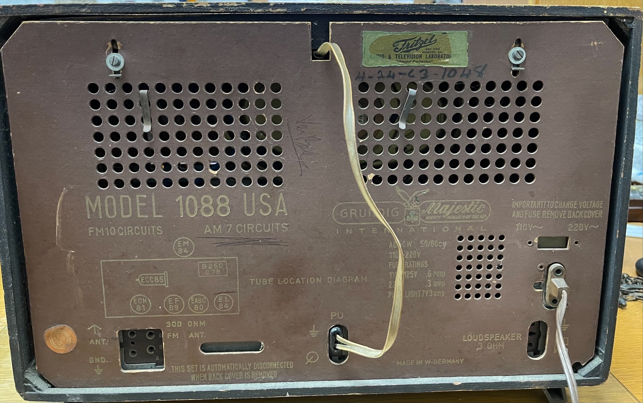 Vintage Grundig Majestic 1088 Radio 1963 - Etsy