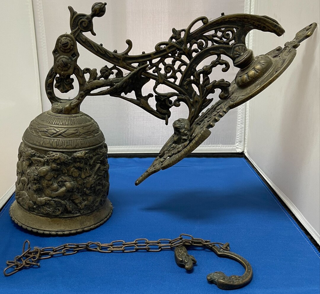 Vintage Doorbell Hanging Door Bell Old Brass Bell Made in - Etsy