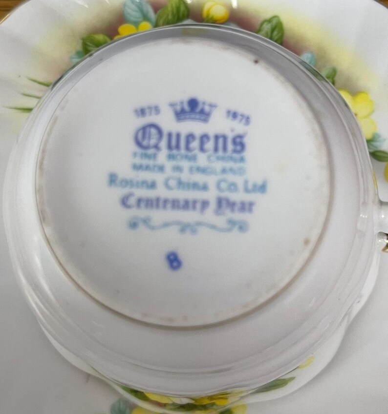 Queens Rosina China Co Fine Bone China Yellow Primrose Tea Cup - Etsy
