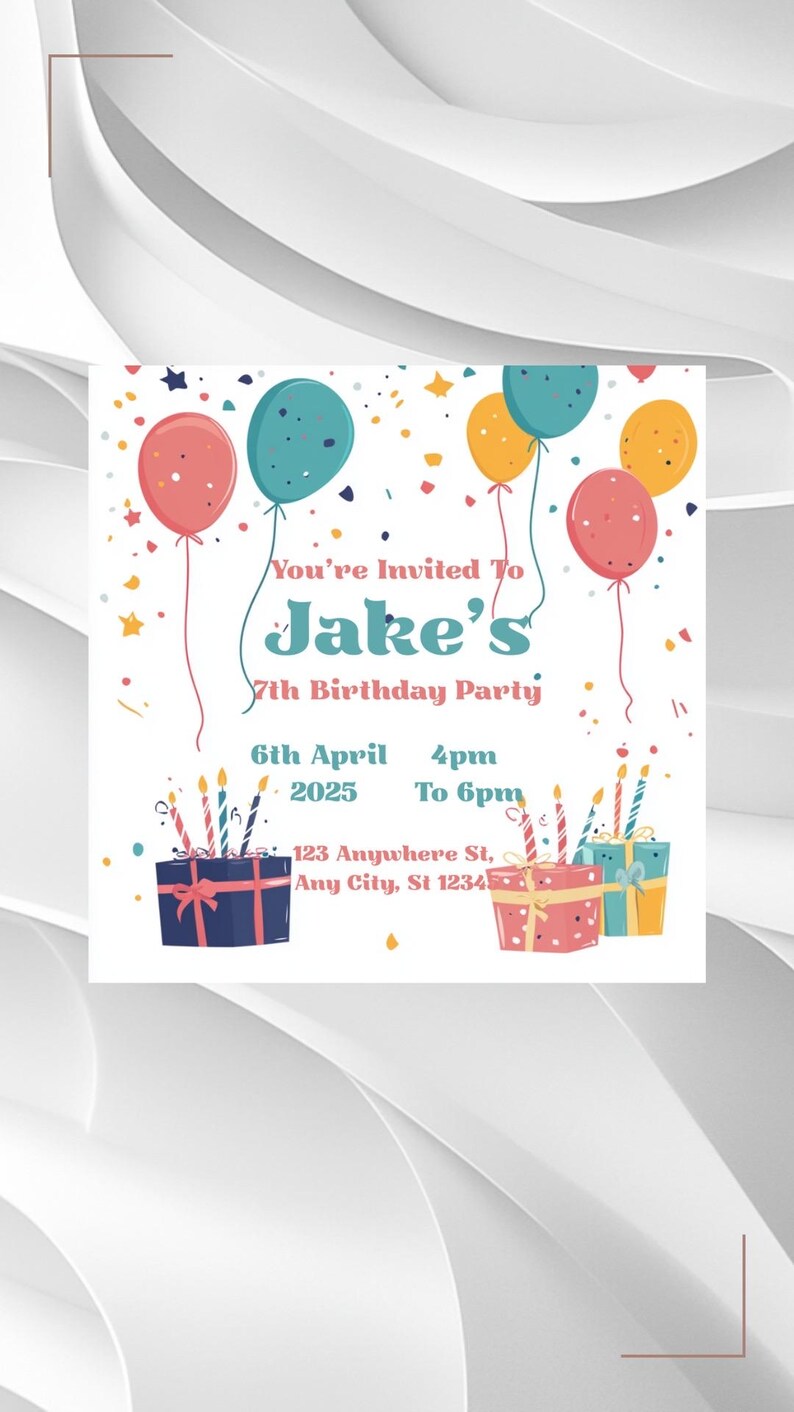 Custom Party Invitation Card | Digital | Printable - Etsy