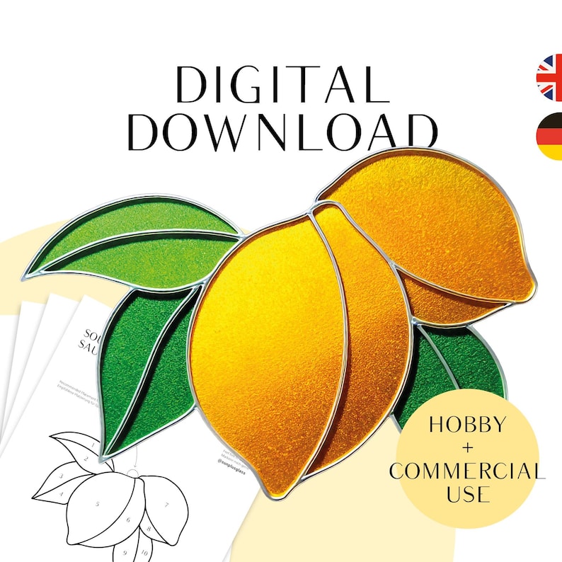 DIY Lemon Suncatcher // DIY Stained Glass Pattern for Window Art and ...