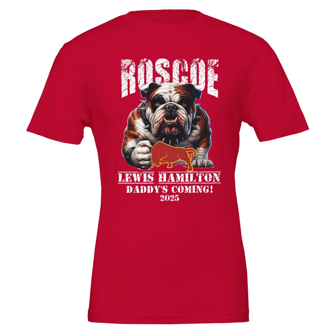 Lewis Hamilton, Ferrari 2025 Roscoe Takes No Prisoners T-shirt 1 - Etsy