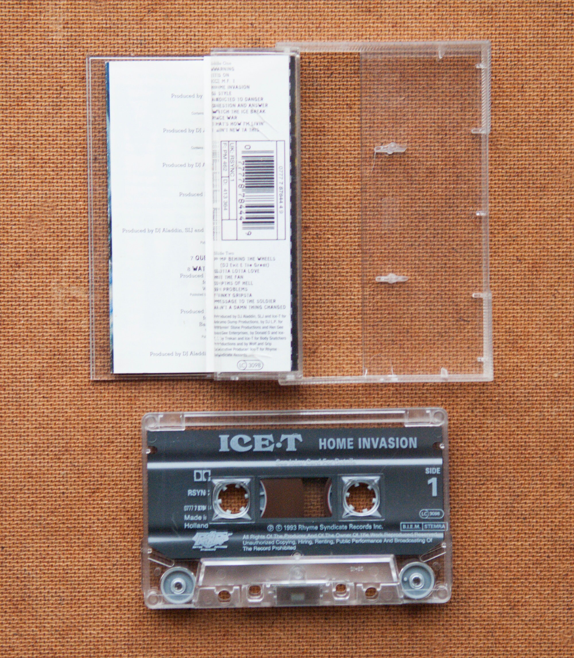 ICE-T Home Invasion Cassette Tape - Original 1993 Release - Excellent ...