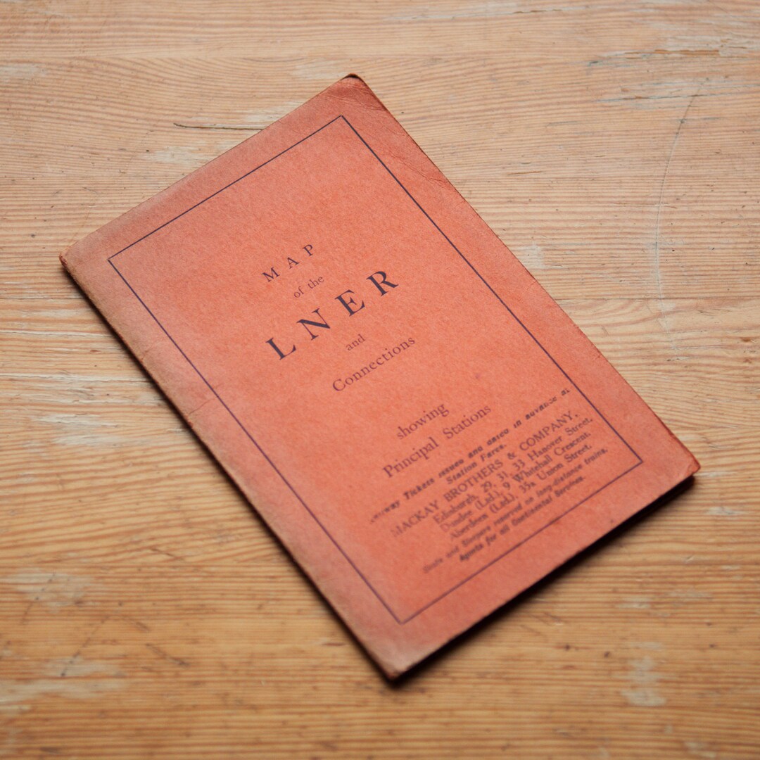 Vintage Map of the LNER and Connections Fold Out Map, Undated Railways ...