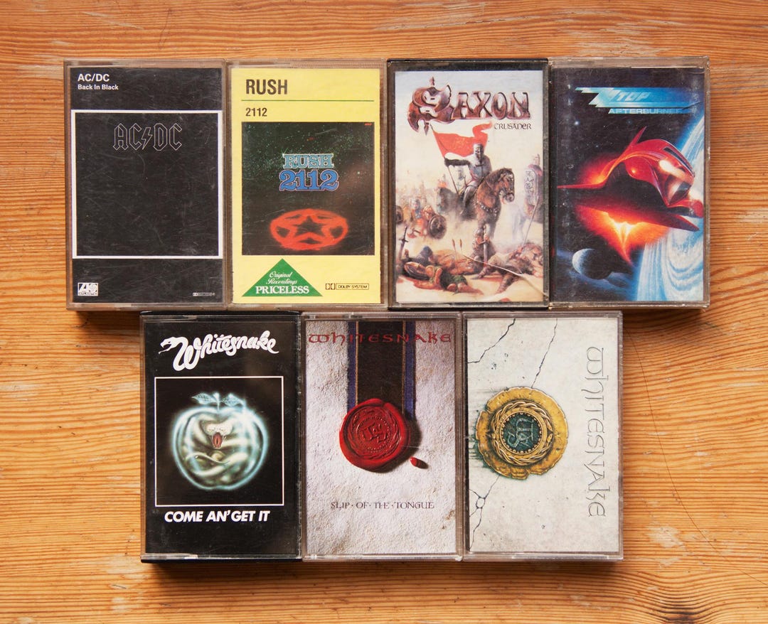 Original Vintage 1980s Rock Cassette Tapes - Select Your Album | All in ...