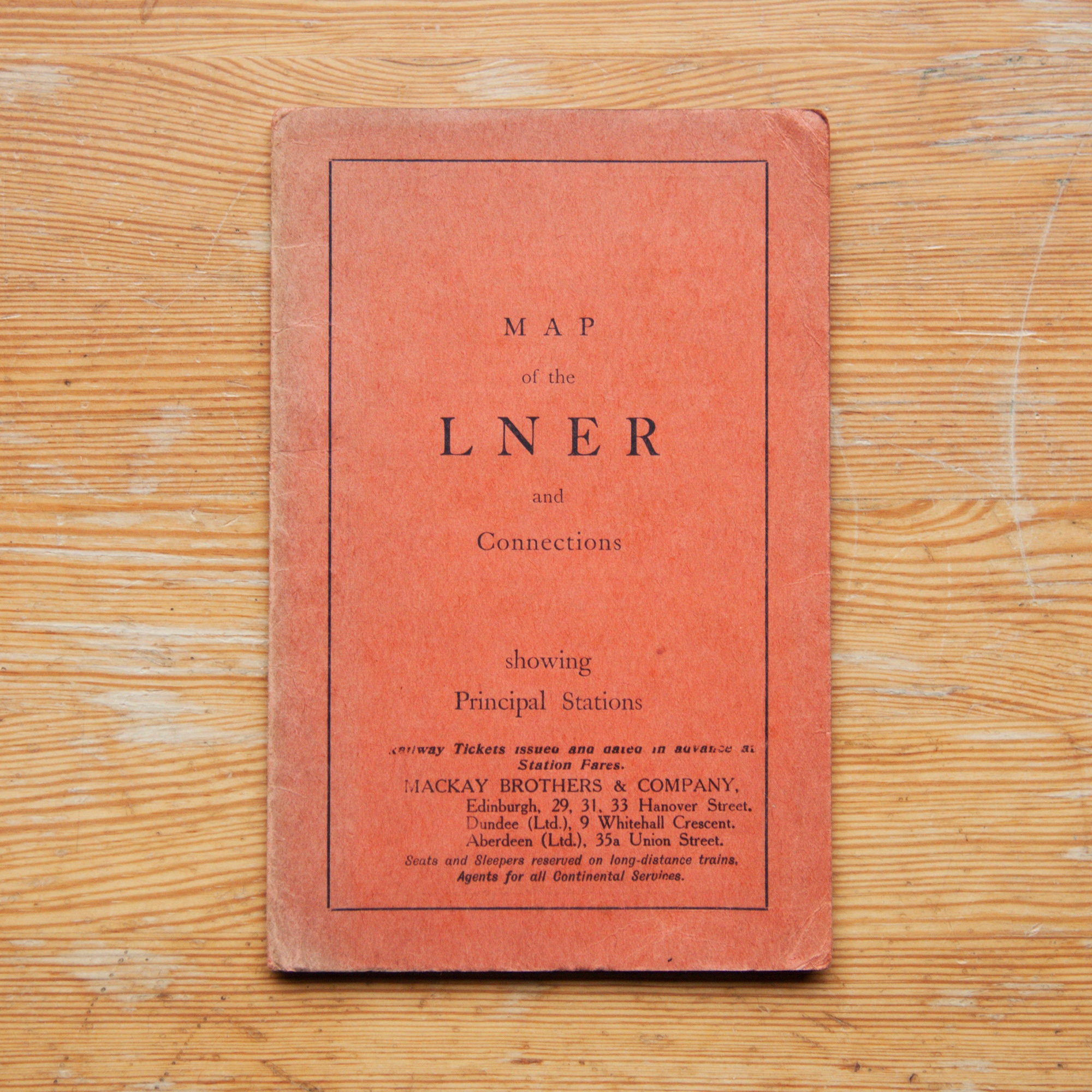 Vintage Map of the LNER and Connections Fold Out Map, Undated Railways ...