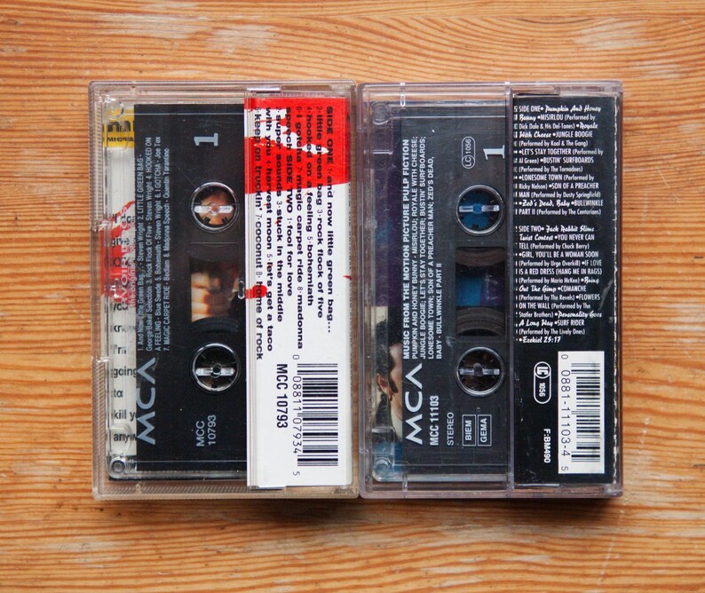 Original Vintage Quentin Tarantino Soundtrack Cassette Tapes Select ...