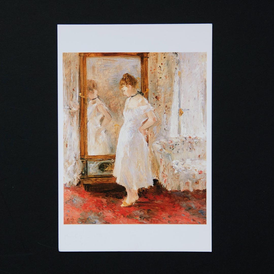 Vintage Art Postcard of the Painting the Psyche Mirror by Berthe ...