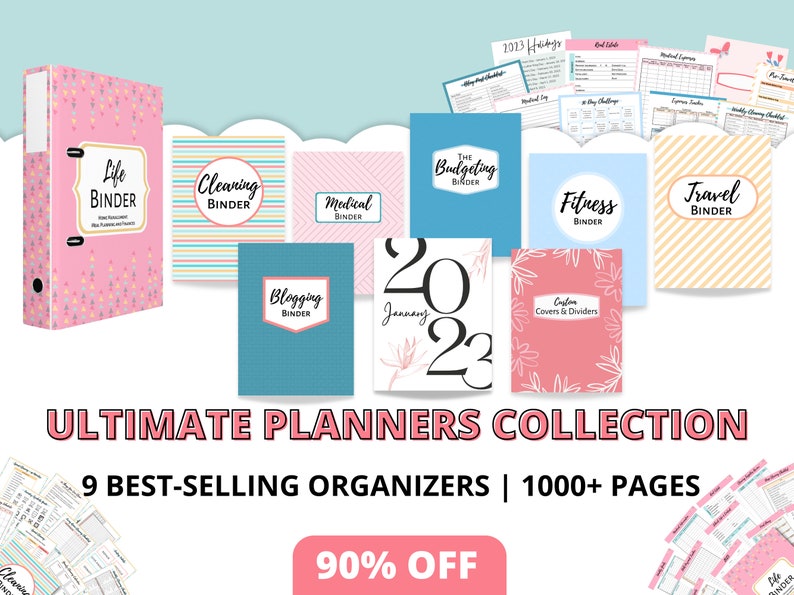 Printable Life Management Planner, 9 in 1 | Each PDF Template of This ...
