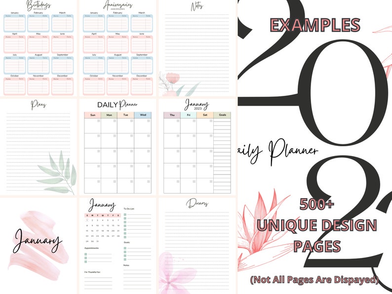 Printable Daily Planner Pages 2023 Daily Journal Daily to Do List Daily ...