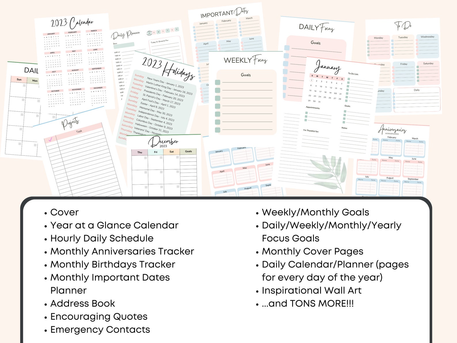 Printable Daily Planner Pages 2023 Daily Journal Daily to Do List Daily ...