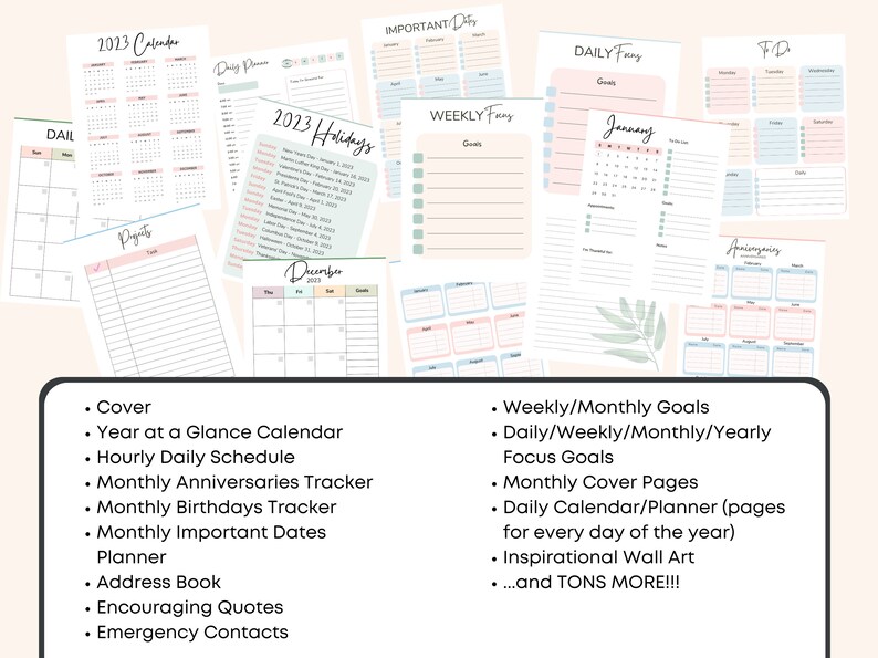 Printable Daily Planner Pages 2023 Daily Journal Daily to Do List Daily ...