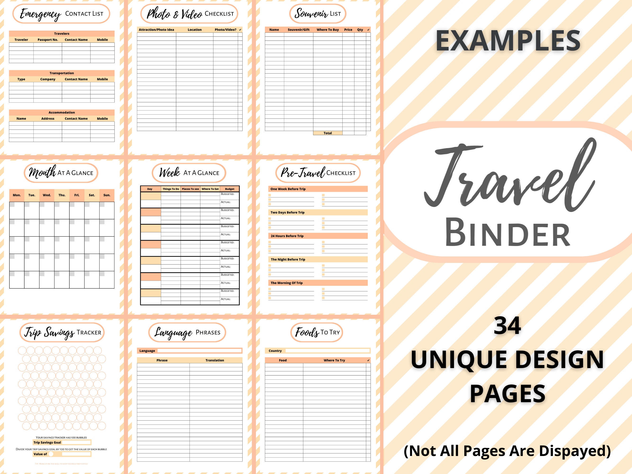 Printable Travel Planner | Packing List for Travel | Printable Travel ...