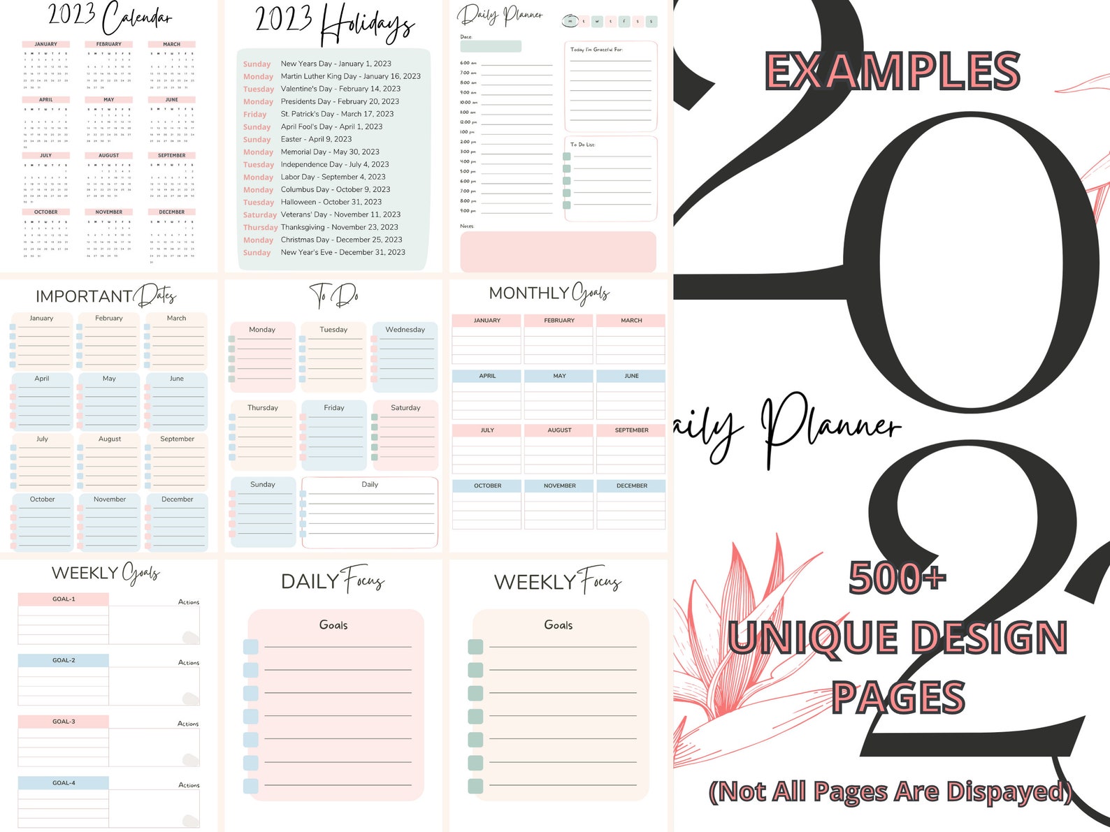 Printable Daily Planner Pages 2023 Daily Journal Daily to Do List Daily ...