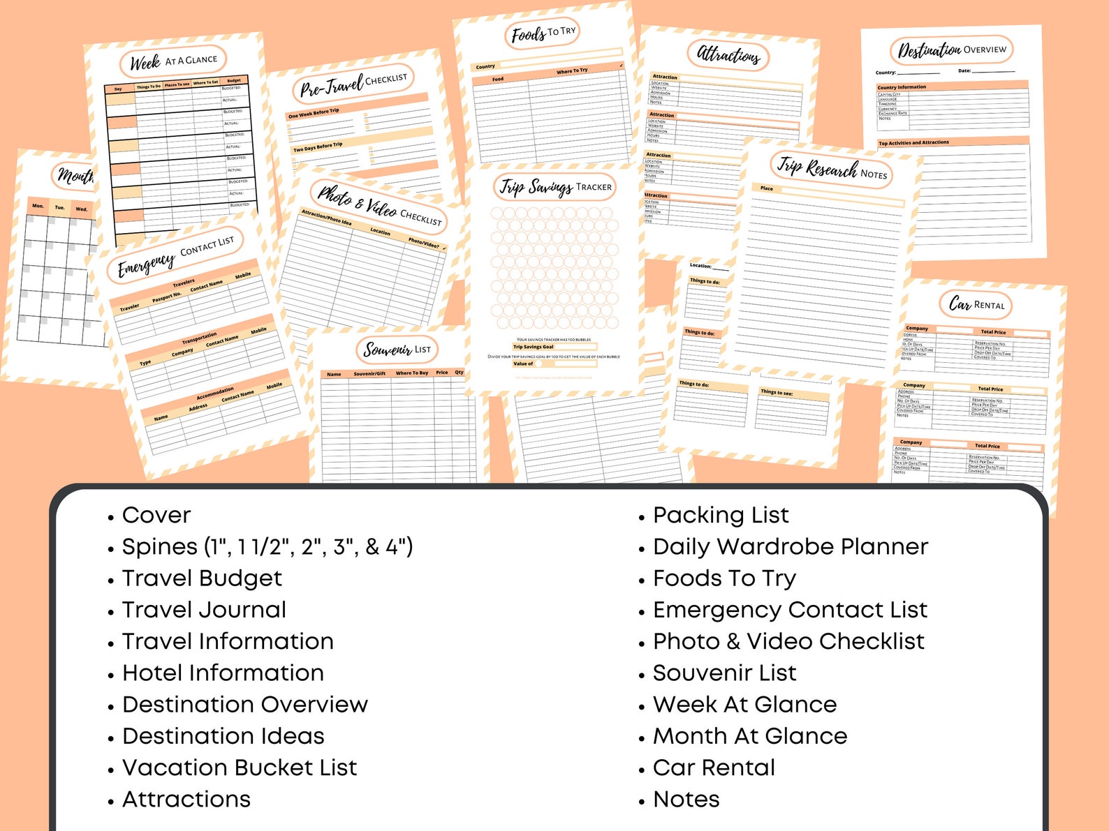 Printable Travel Planner | Packing List for Travel | Printable Travel ...