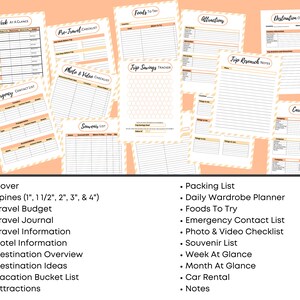 Printable Travel Planner | Packing List for Travel | Printable Travel ...