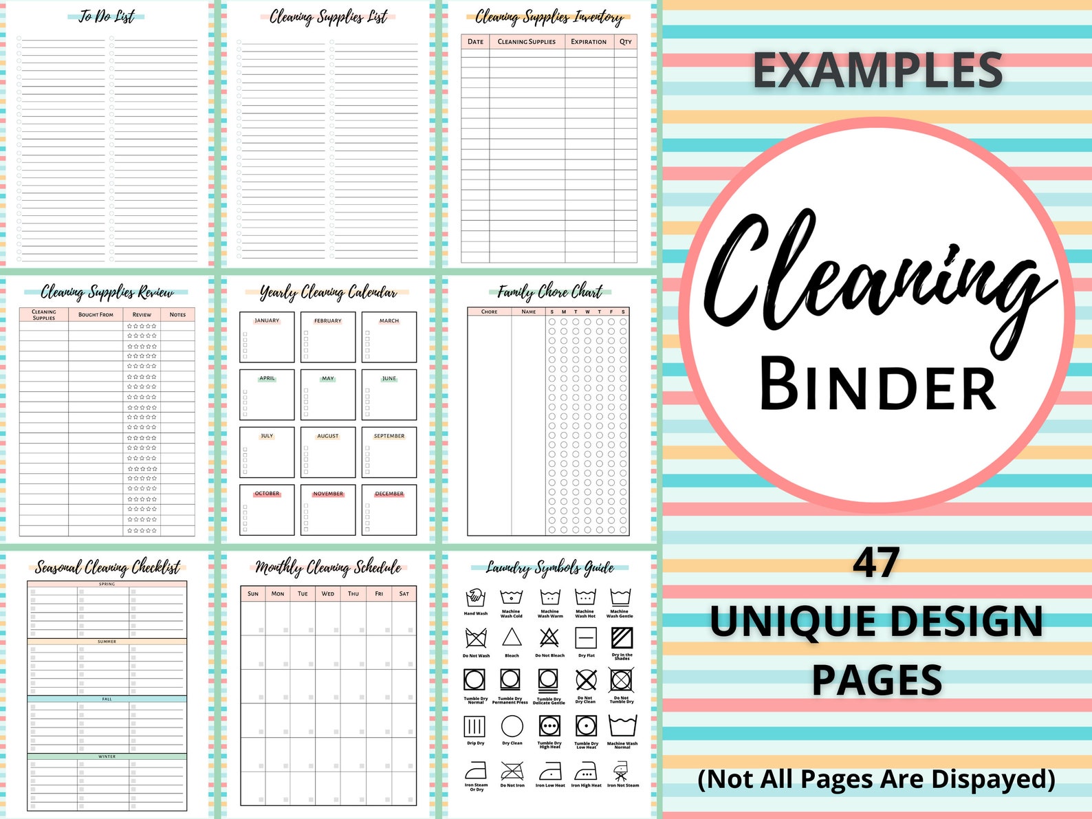 Printable House Cleaning Checklist and Schedule - Cleaning Planner ...
