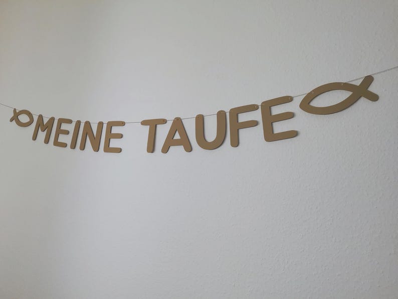 PERSONALISIERBARE Girlande Meine Taufe Wimpel Taube Kirche Feier Fest ...