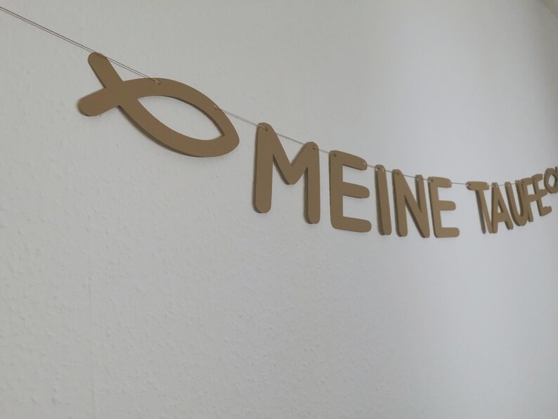 PERSONALISIERBARE Girlande Meine Taufe Wimpel Taube Kirche Feier Fest ...