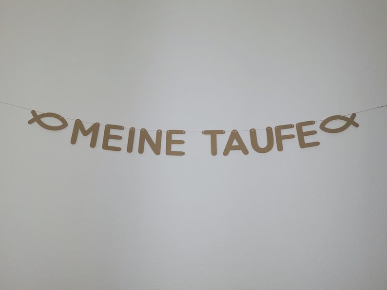 PERSONALISIERBARE Girlande Meine Taufe Wimpel Taube Kirche Feier Fest ...