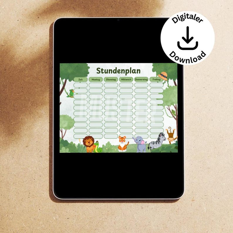 Timetable Jungle Safari Jungle Animals School Lesson Enrollment ...