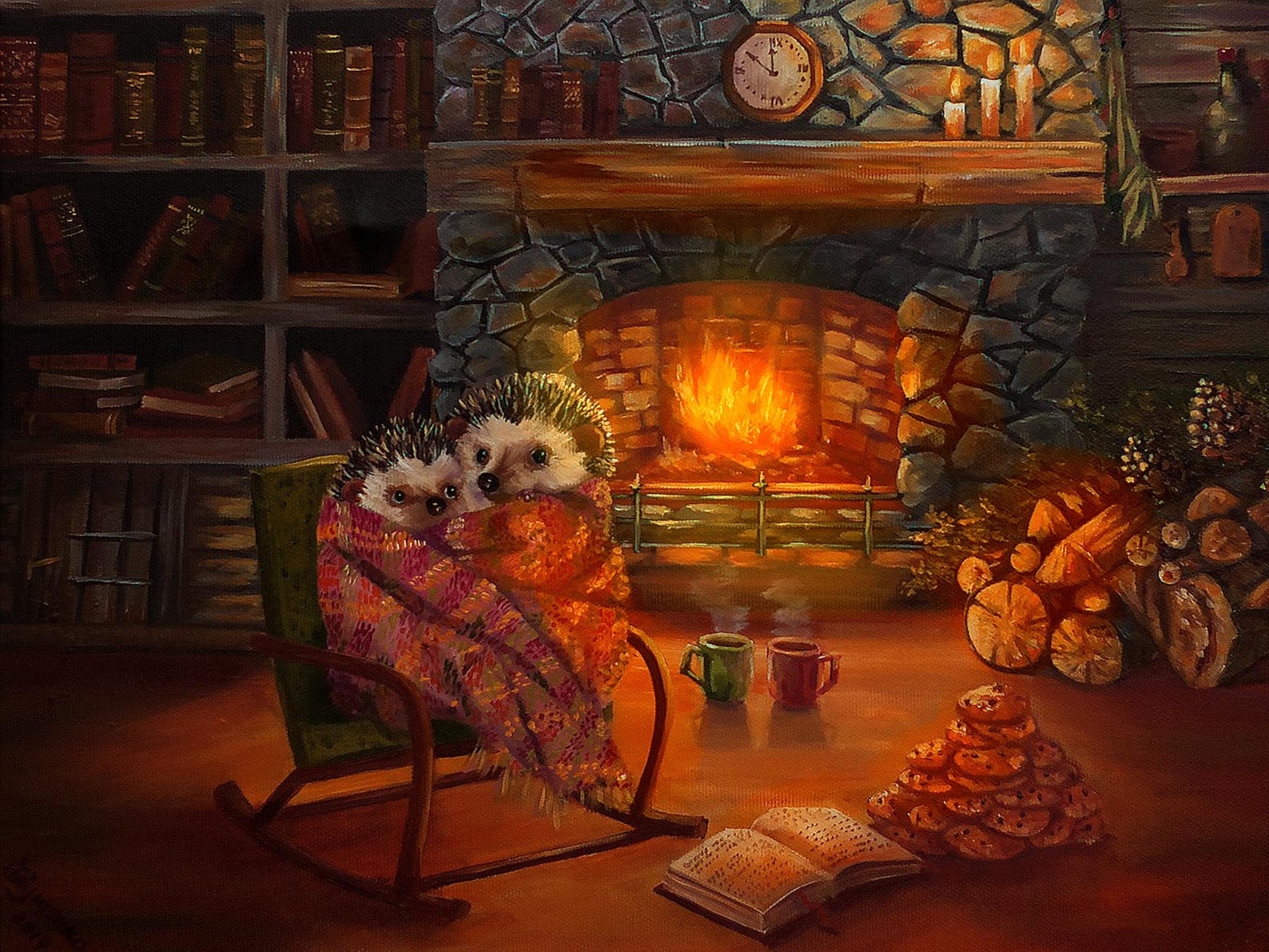 Hugging Hedgehogs Art Print, Personalized Gift - Etsy