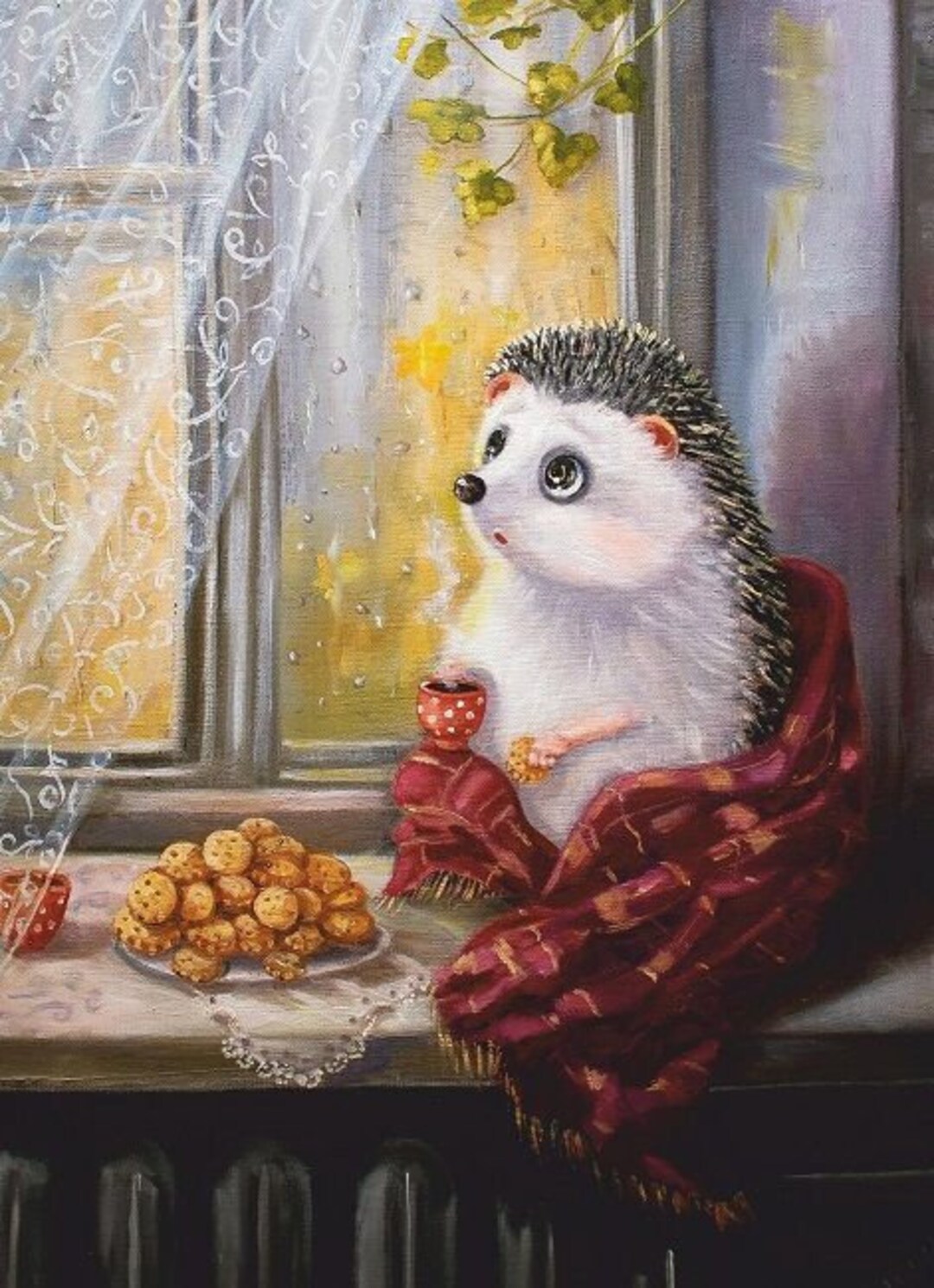 Autumn Postcard Hedgehog Postcard Cute Custom Postcard Card - Etsy