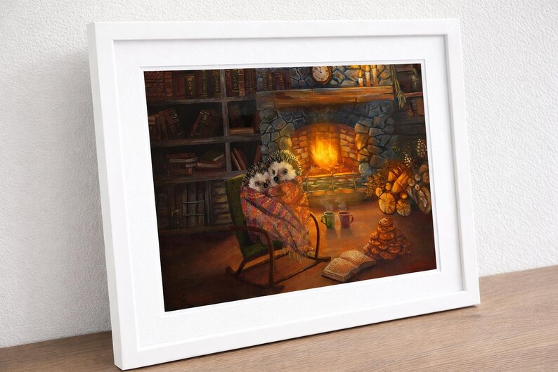 Hugging Hedgehogs Art Print, Personalized Gift - Etsy