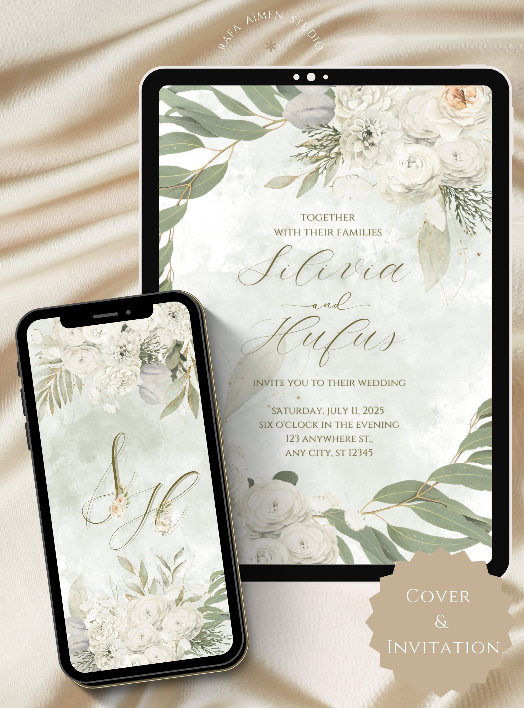 Editable Wedding Invitation, Digital Wedding Invitation, Digital ...