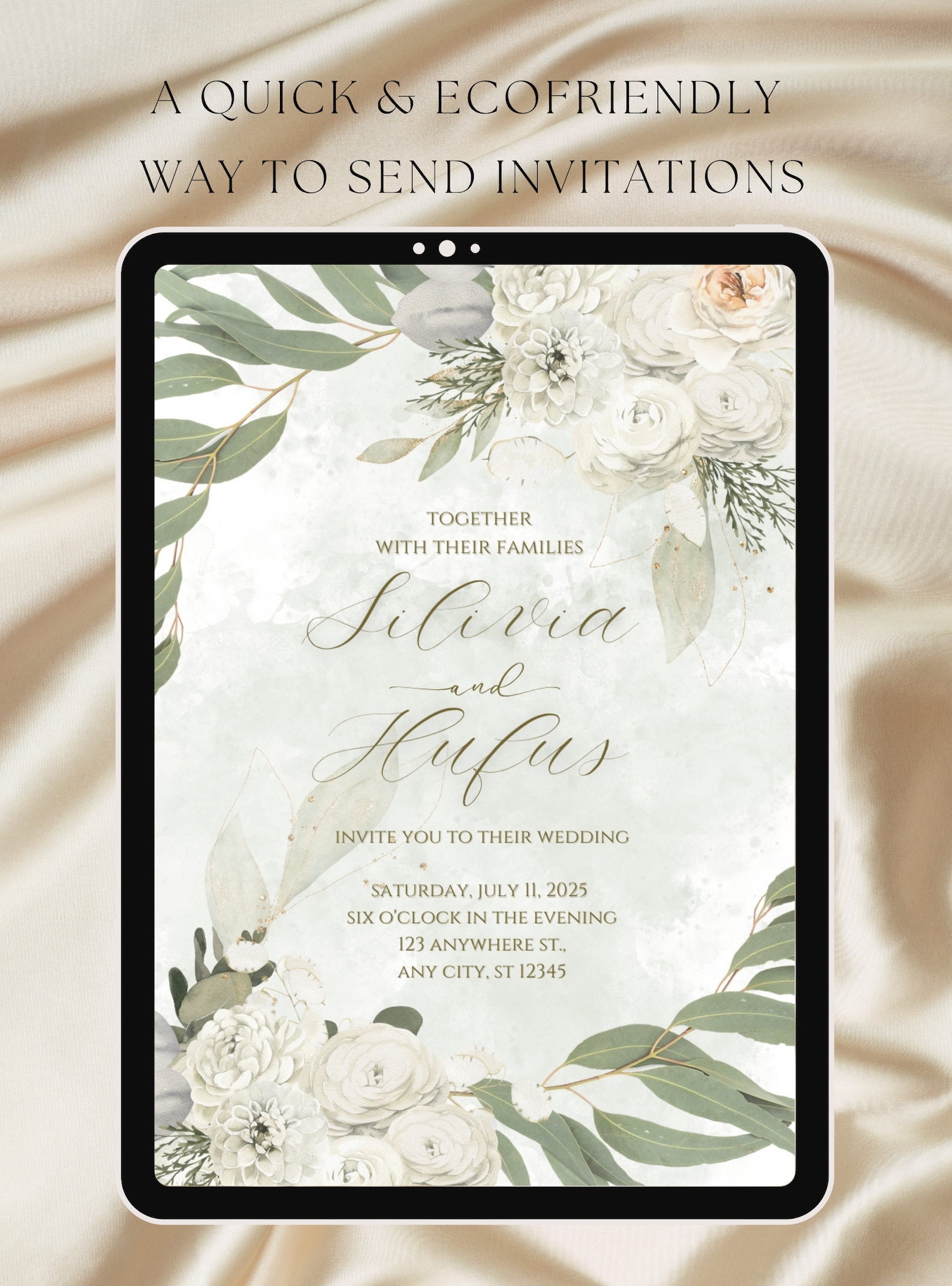 Editable Wedding Invitation, Digital Wedding Invitation, Digital ...