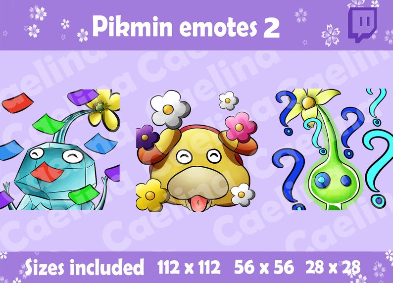Pikmin Emotes (2) - Etsy