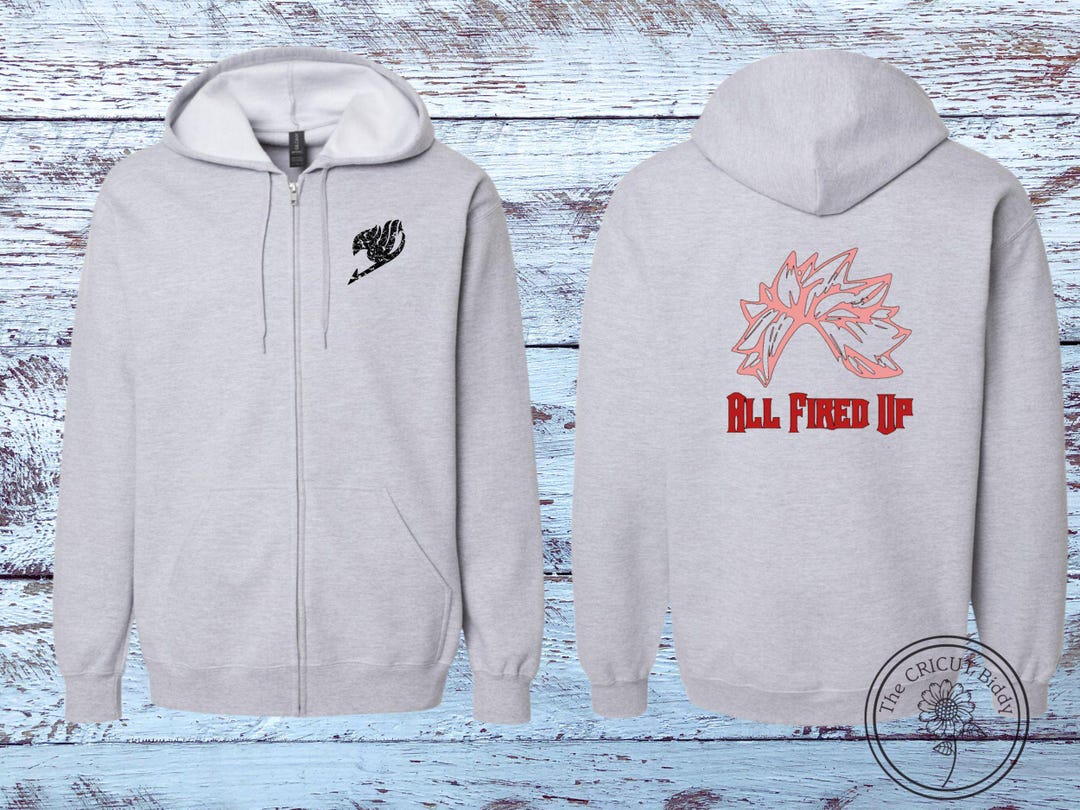 Fairy Tail Anime Merch Zip up Hoodie, Minimalist Sweatshirt Crackle ...