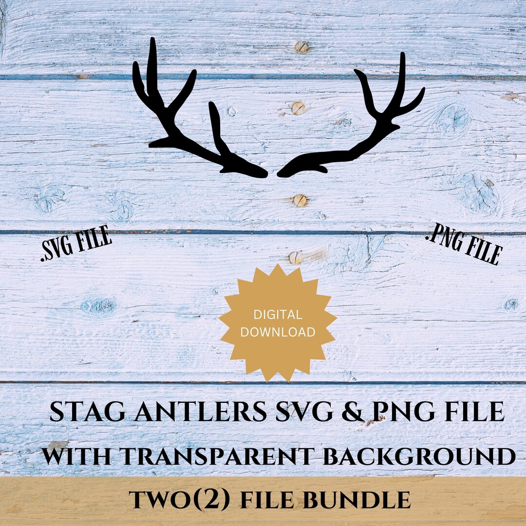 Whisky Stag Antlers Svg Digital File for Cricut, Deer Clip Art File ...