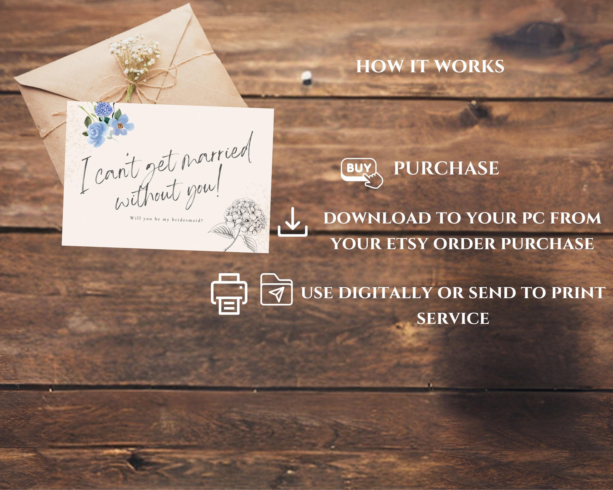 Funny Will You Be My Bridesmaid Proposal Card - Wedding Bridesmaid Gift ...