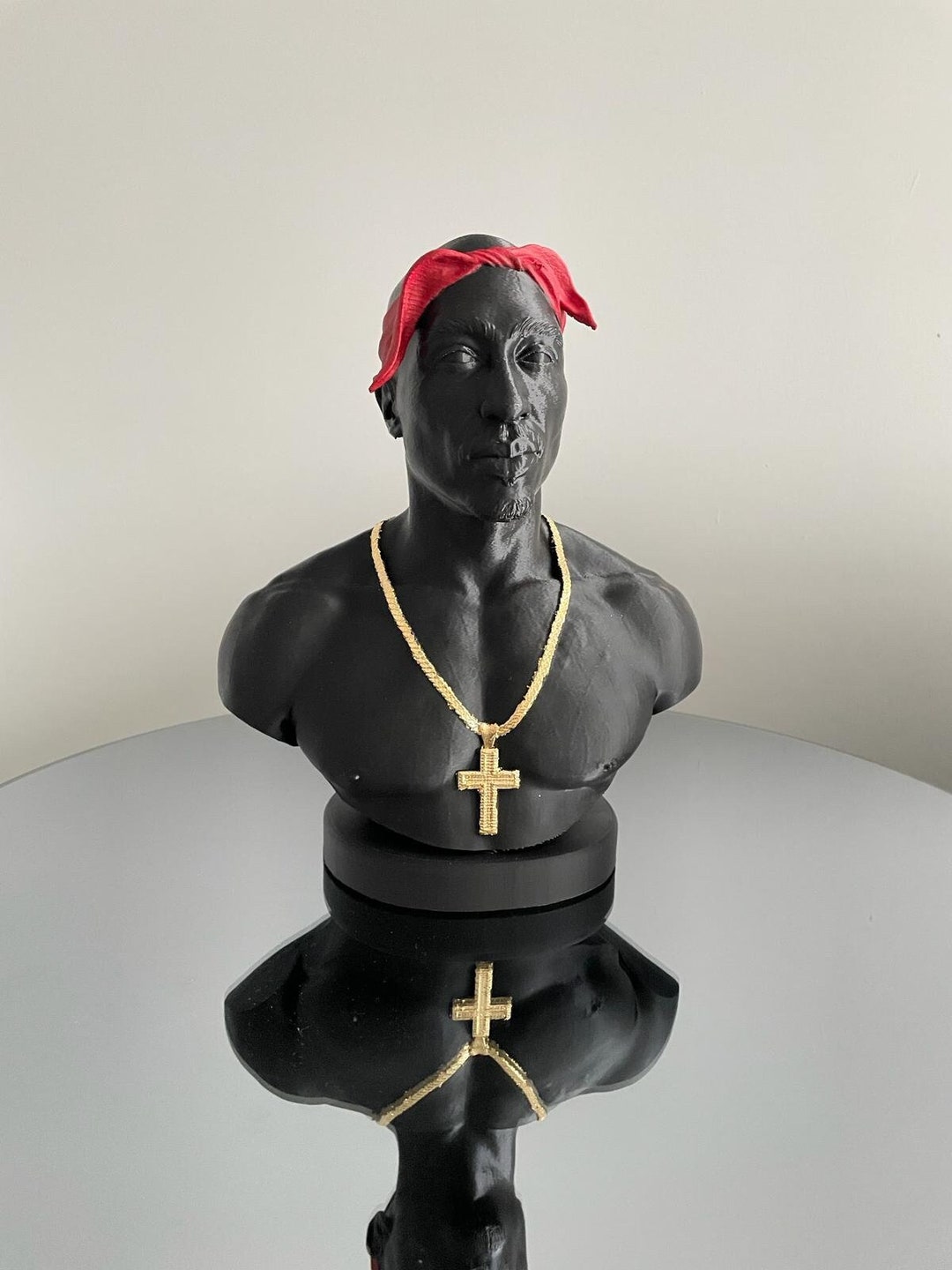 2pac Bust Hand Painted 2pac Sculpture Decorative Bust Tupac Shakur Rap ...