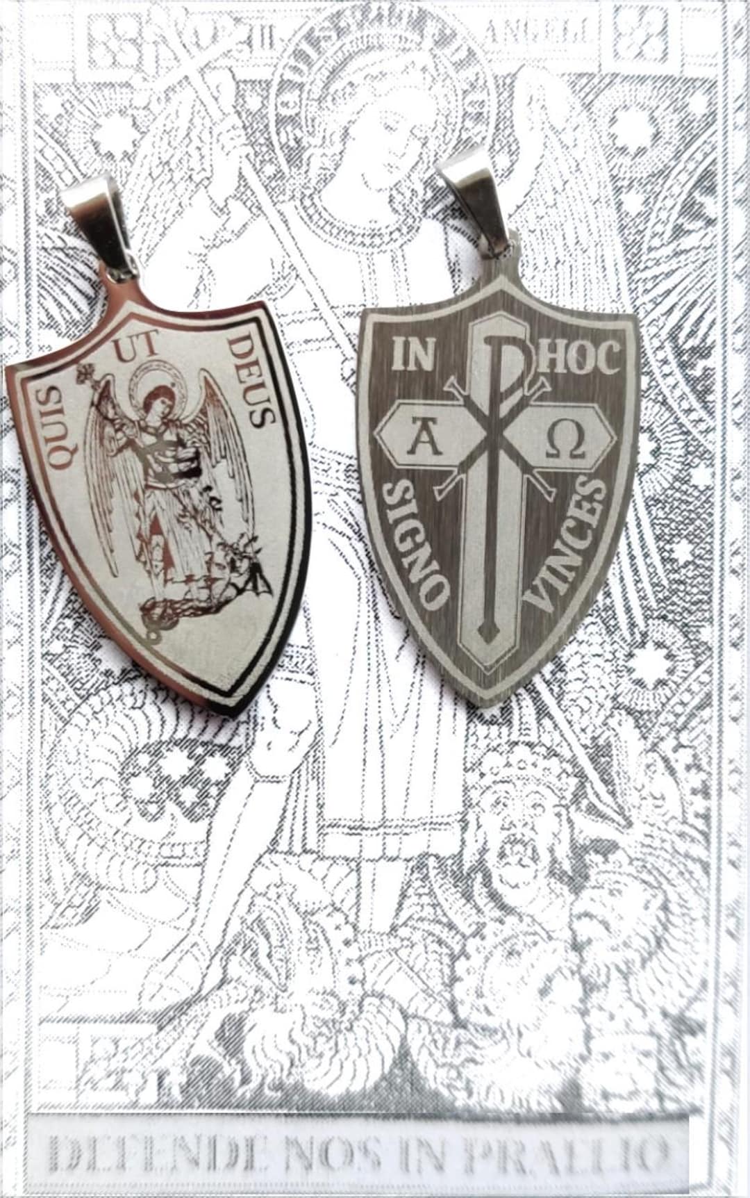 St. Michael the Archangel Scapular Medal. Shield Form - Etsy
