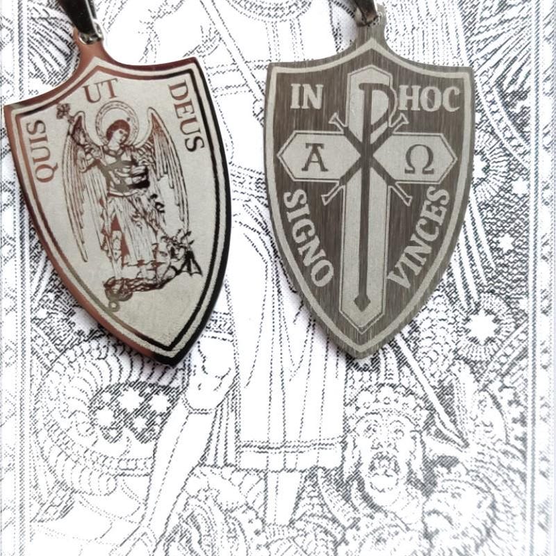 St Michael Medal Steel - Etsy UK
