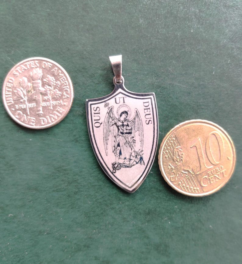 St. Michael the Archangel Scapular Medal. Shield Form - Etsy
