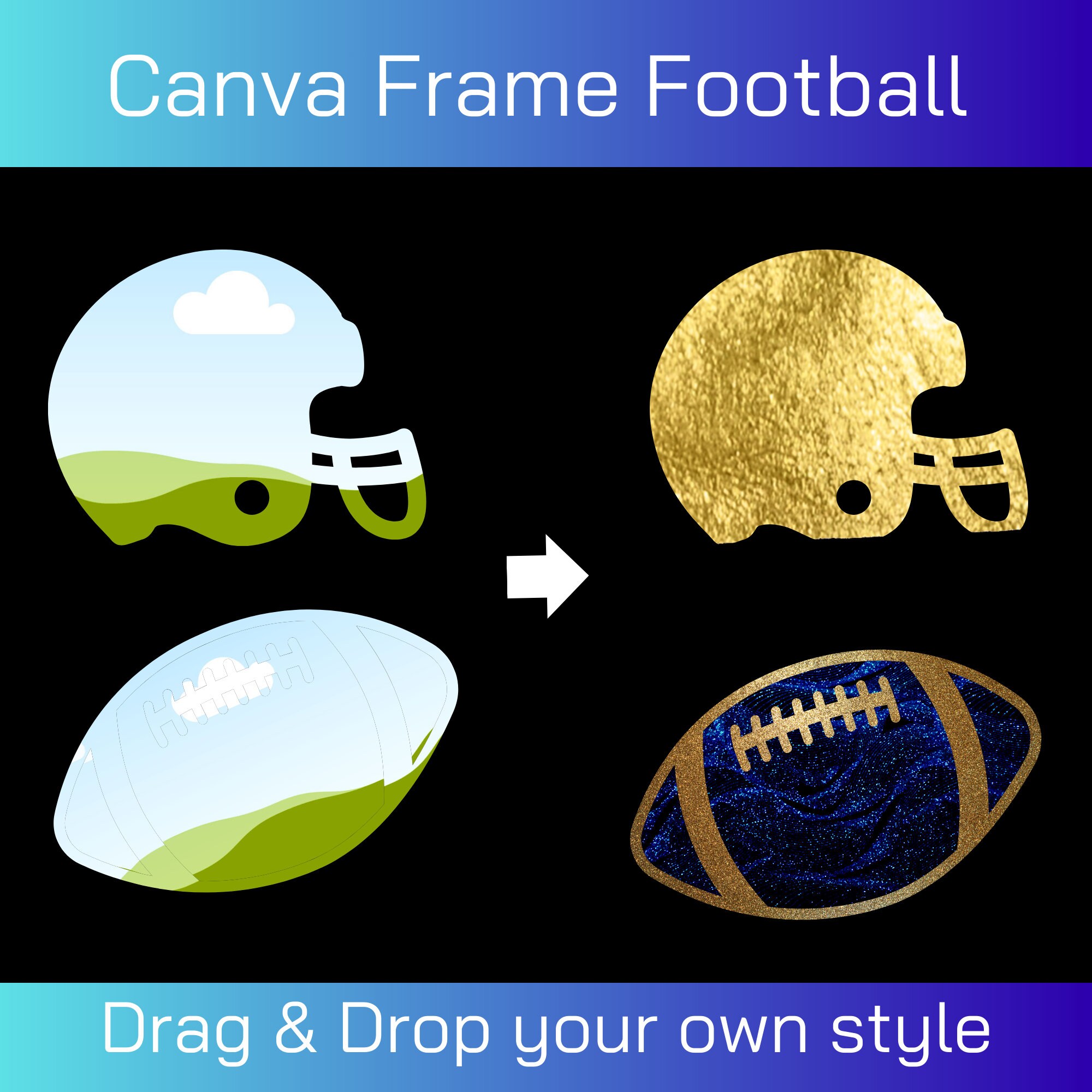 Canva Frame Football, Baseball ,basket Ball Canva Editable, Canva ...