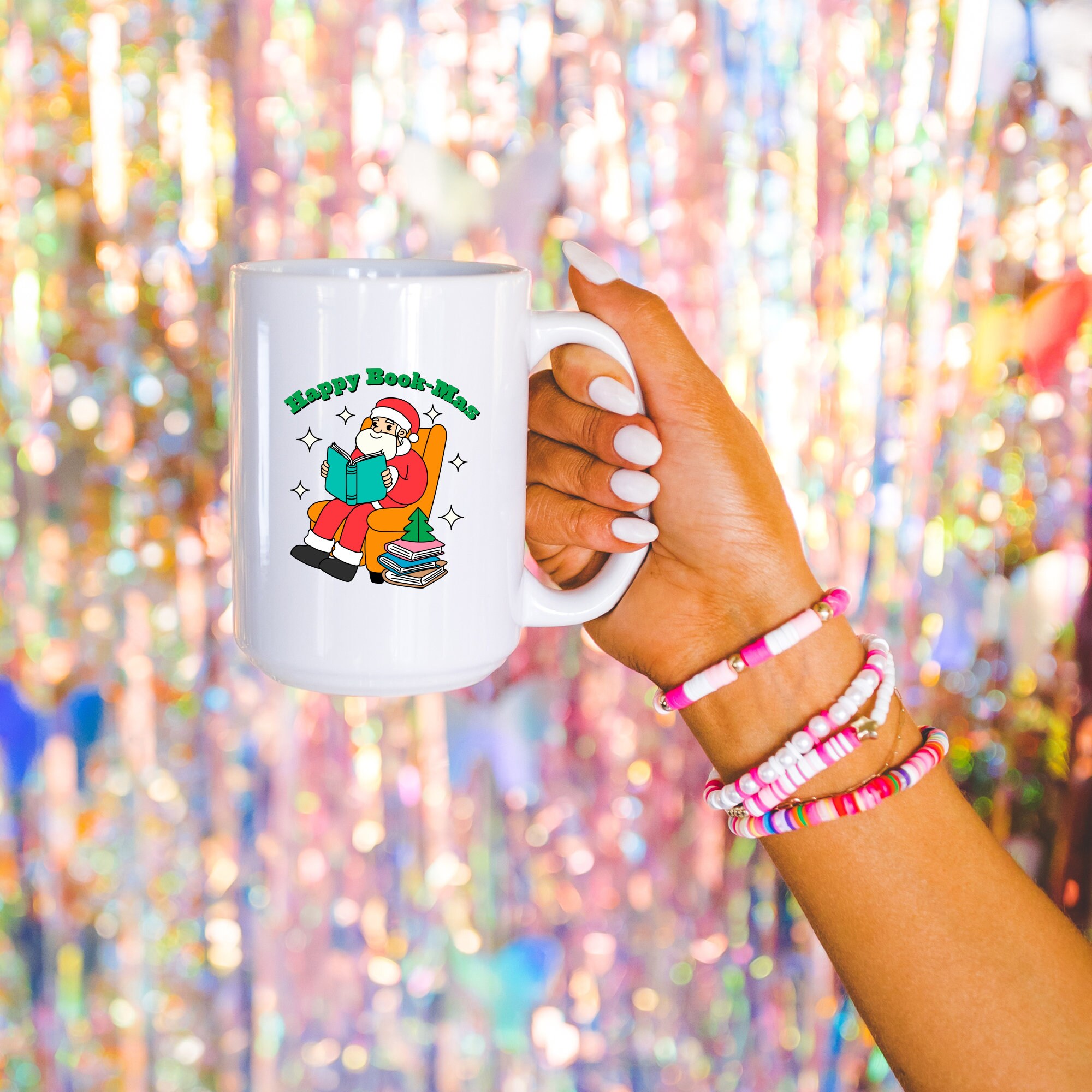 Happy Bookmas Png Retro Book Lover Svg Christmas Book Sticker - Etsy