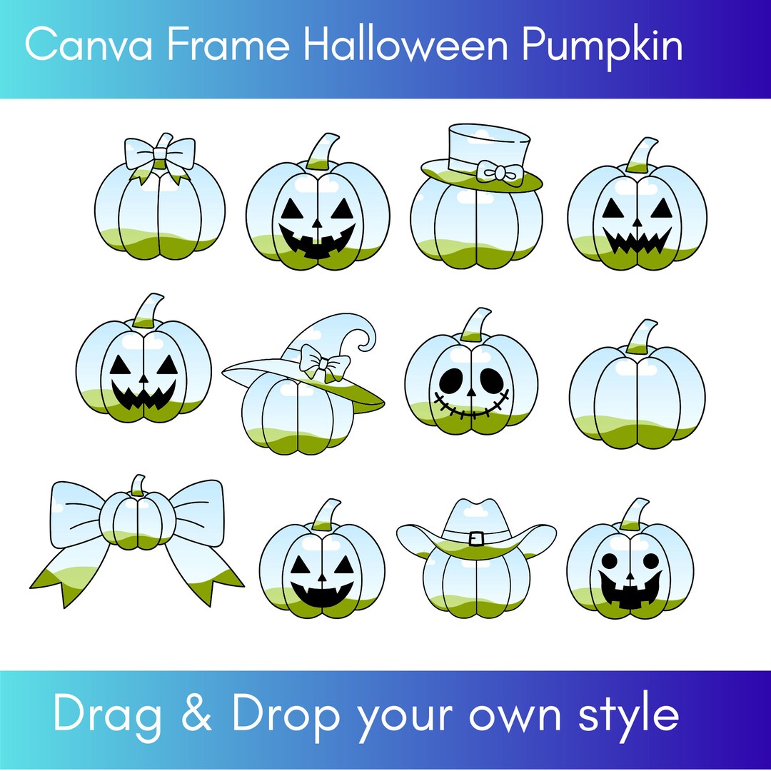 Canva Frame Halloween, Canva Frame Pumpkin, Halloween Frame Jack O ...