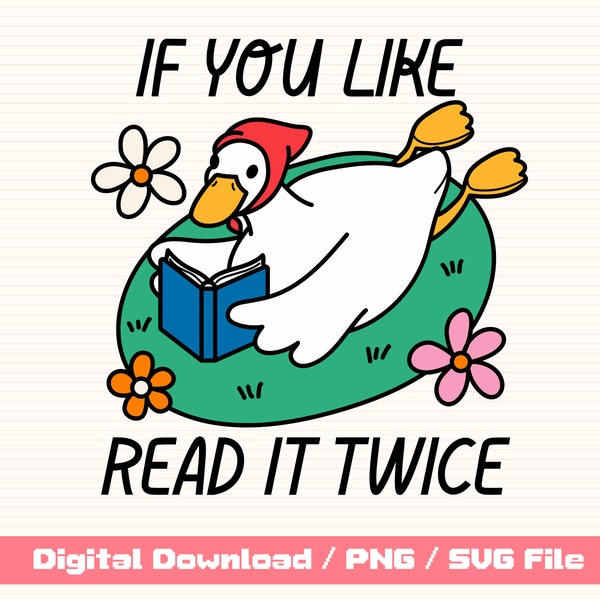 Reading Goose Png - Etsy