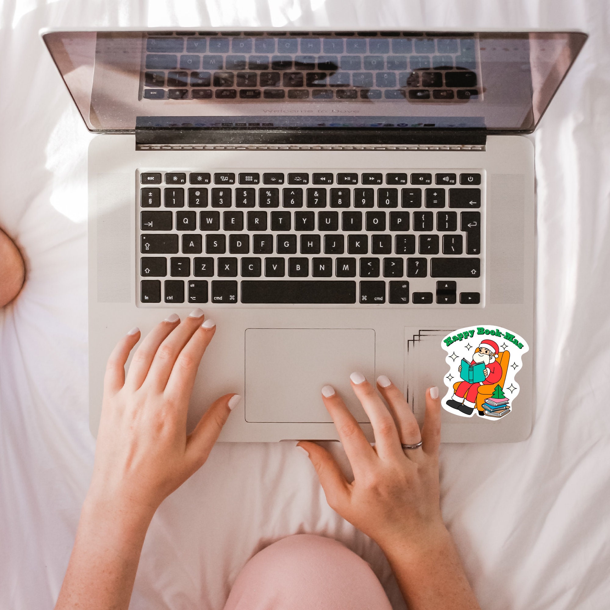 Happy Bookmas Png Retro Book Lover Svg Christmas Book Sticker - Etsy