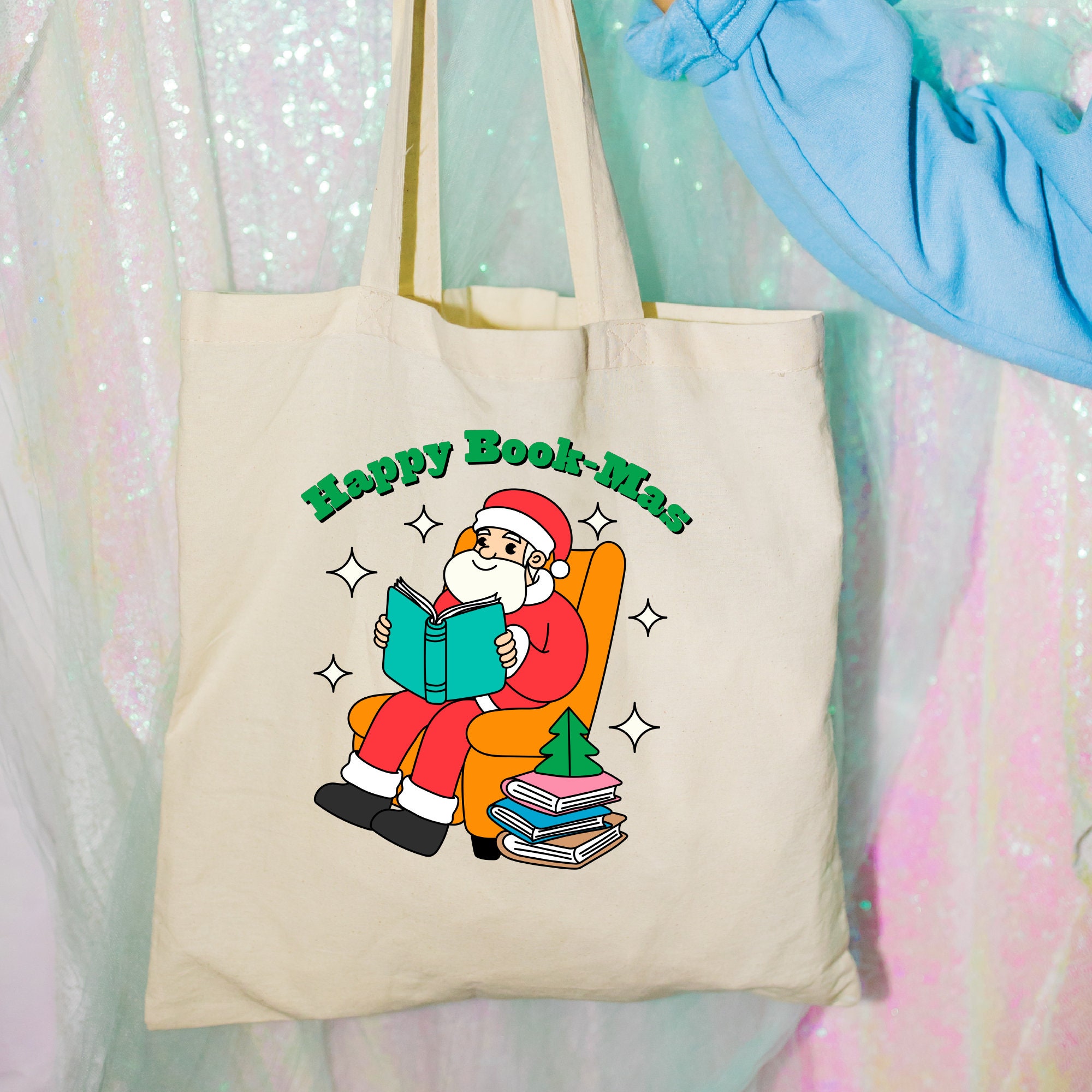 Happy Bookmas Png Retro Book Lover Svg Christmas Book Sticker - Etsy