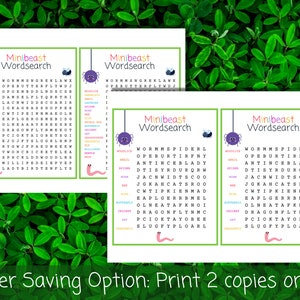 Minibeast Word Search | Bugs Word Search for Kids | Nature Themed Word ...