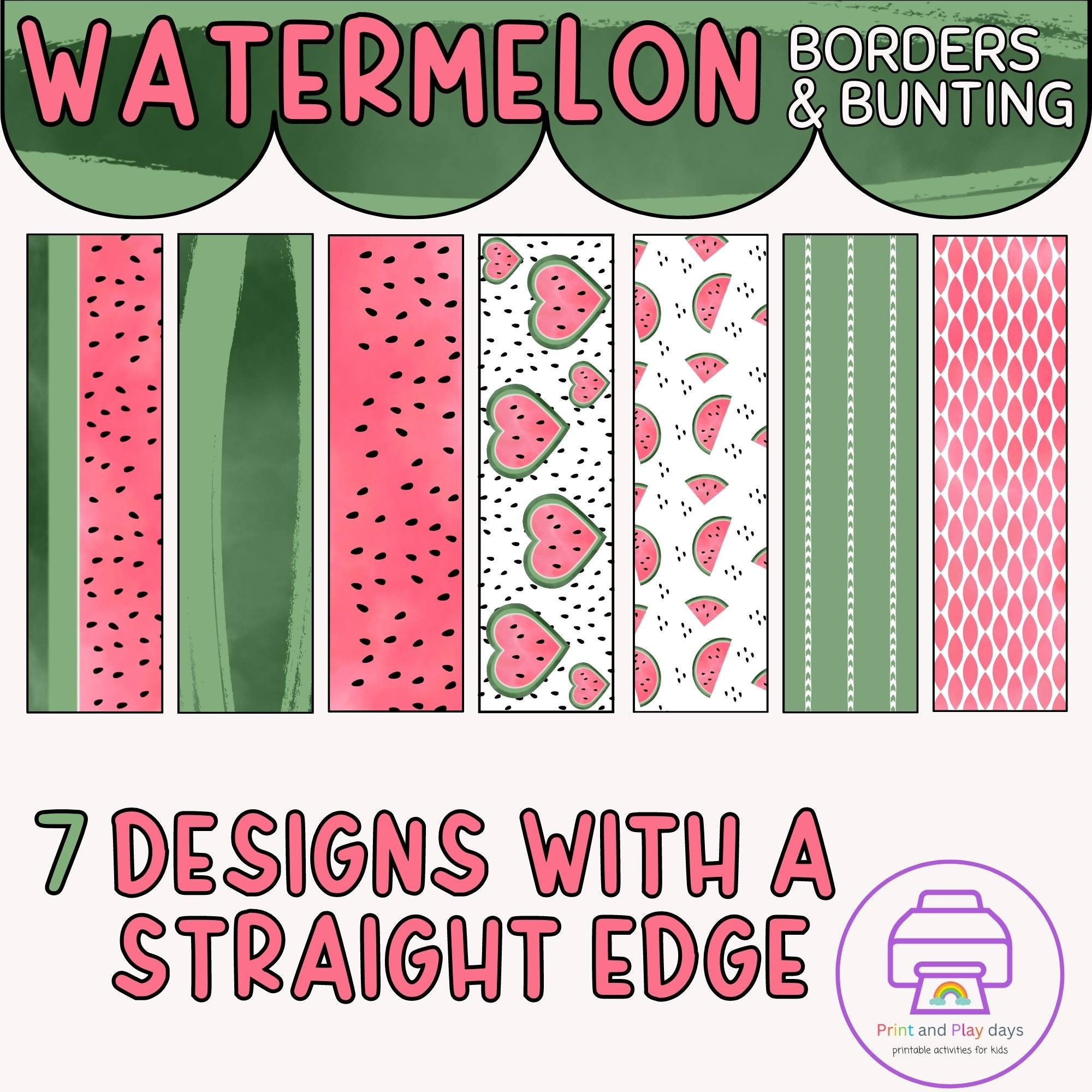 Classroom Decor Watermelon Bulletin Board Borders Watermelon Theme ...