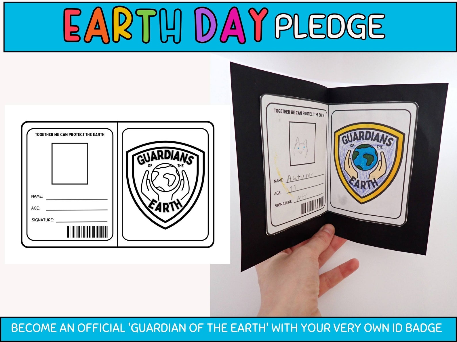 Earth Day Printable Pledge Activity for Kids | Earth Day Headbands ...